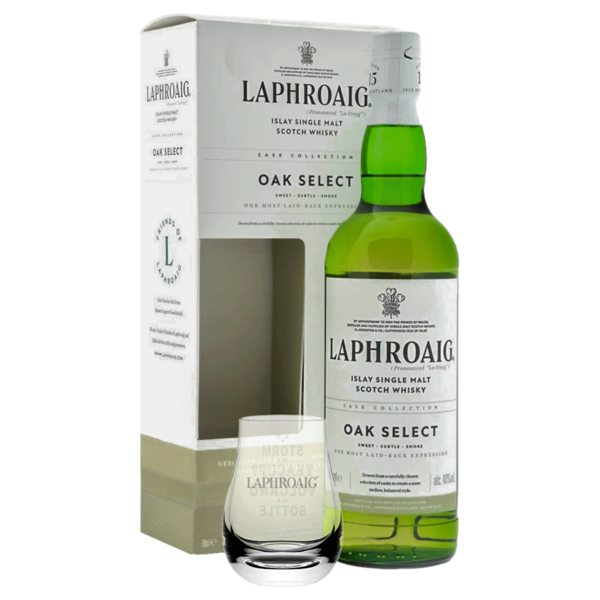 Buy Laphroaig Oak Select 700ml w/ Nosing Glass Gift Set at the best ...