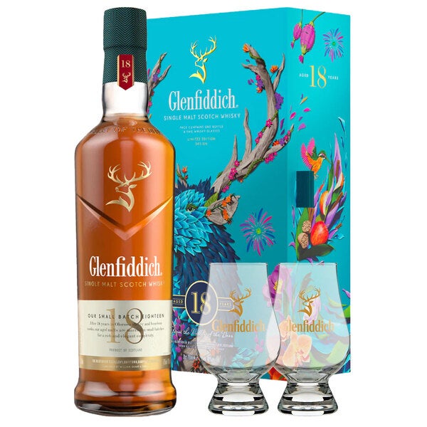 Buy Glenfiddich 18 Years 700ml Lunar New Year 2024 Limited Edition Gift Set w/ 2 Nosing Glasses ...