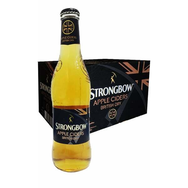 Buy 24 x Strongbow British Dry Apple Cider Bottle Case 330ml at the ...