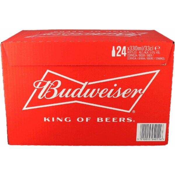 Buy 24 x Budweiser Beer Bottle Case 355ml at the best price - Paneco ...