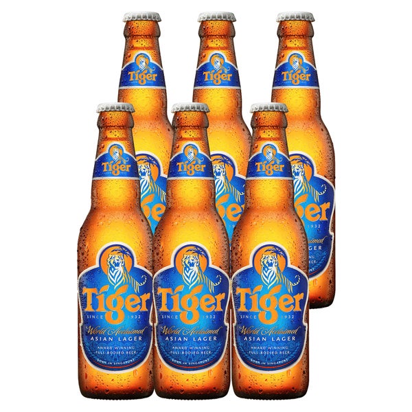 Buy 6 x Tiger Beer Bottles Pack 325ml at the best price - Paneco Singapore