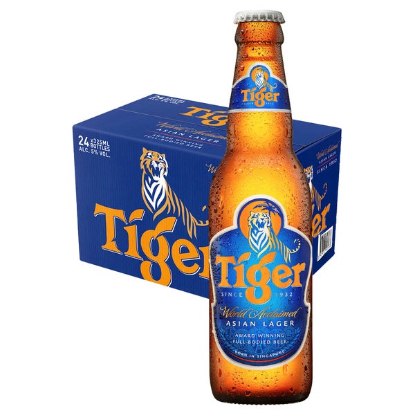 Buy 24 x Tiger Beer Bottles Case 325ml at the best price - Paneco Singapore