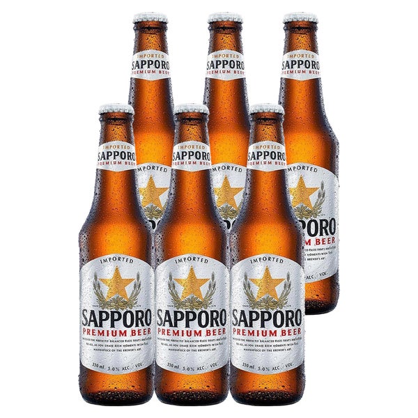 Buy 6 x Sapporo Premium Beer Bottles Pack 330ml at the best price ...